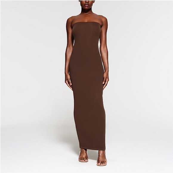 SKIMS | Dresses | Nwt Skims Fits Everybody Tube Dress In Cocoa | Poshmark